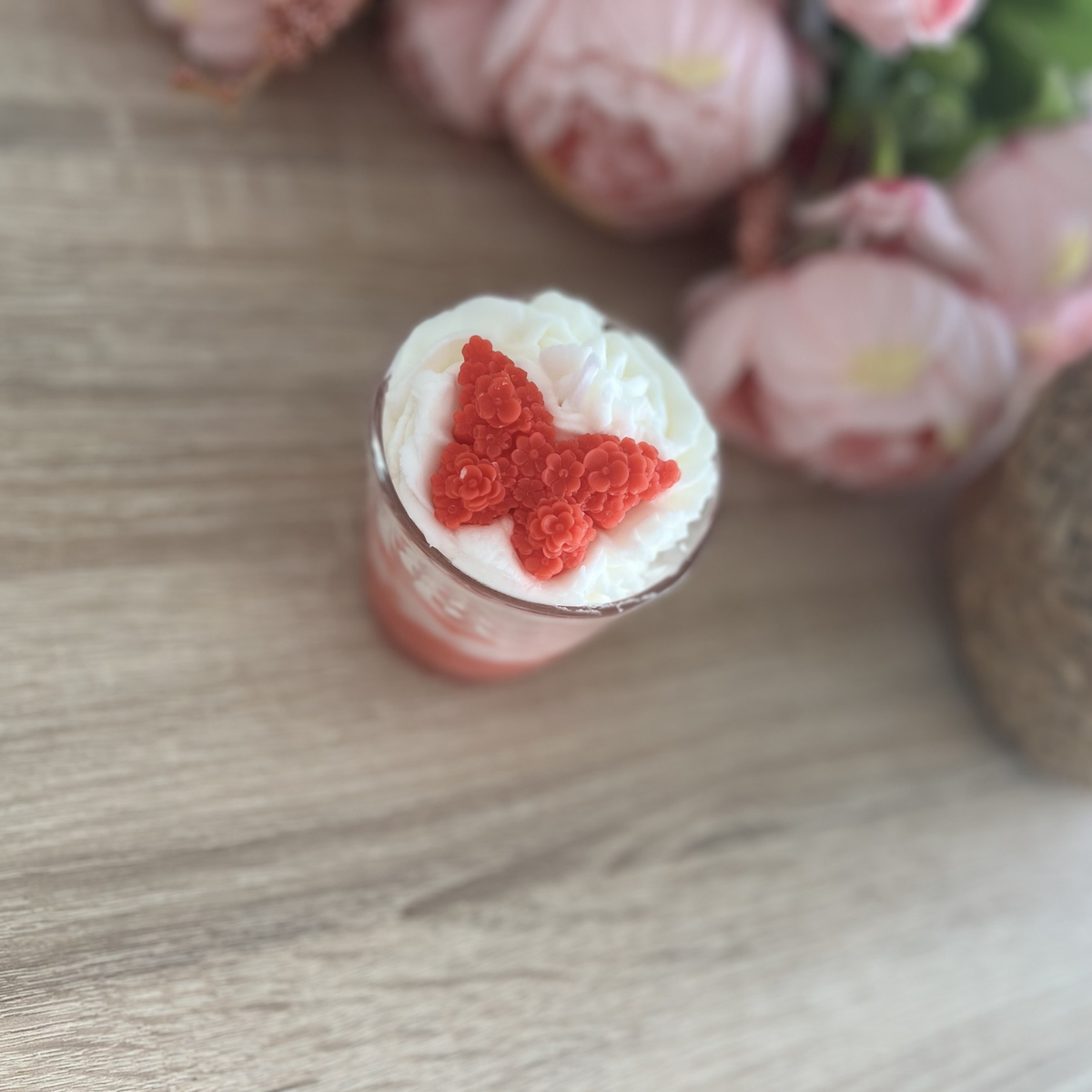 Bougie papillon fruits rouges - Les créas de Rose Bleue - Livraison rapide